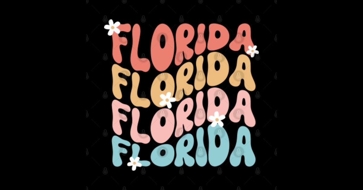 Retro Vintage I Love Florida USA State - I Love Florida - Sticker ...