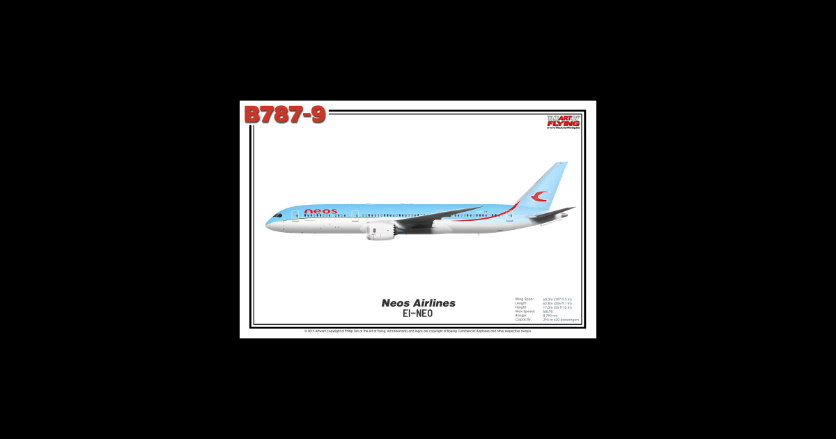 Boeing B787-9 - Neos Airlines (Art Print) - B789 - Posters and Art ...