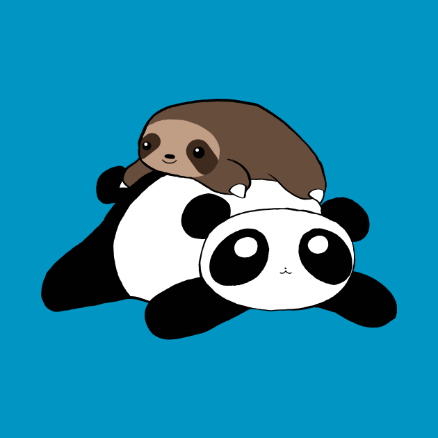 Little Sloth and Panda - Panda - T-Shirt | TeePublic