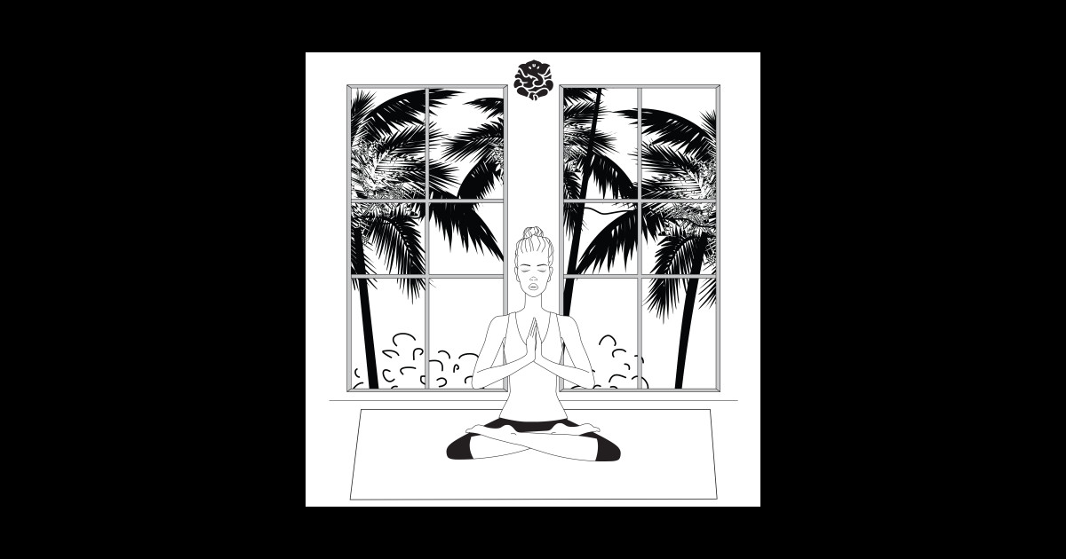 Yoga BW - Yoga - Sticker | TeePublic