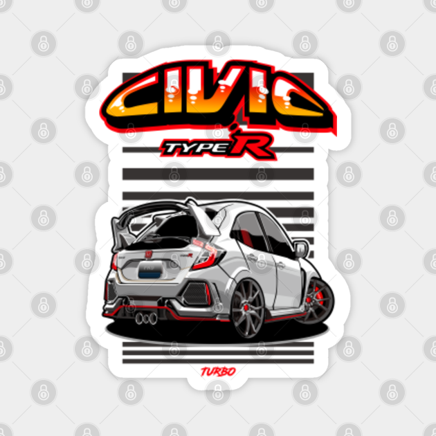 Civic Turbo FK9 type R Car Tooned Vector Cartoon - Caricature style ...