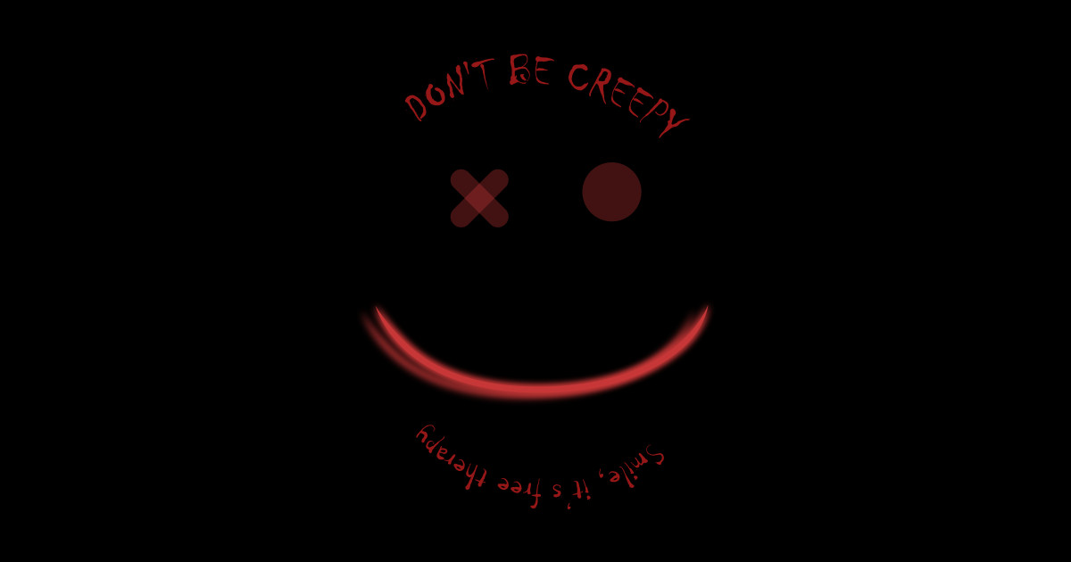 CREEPY SMILE - World Smile Day - Sticker | TeePublic