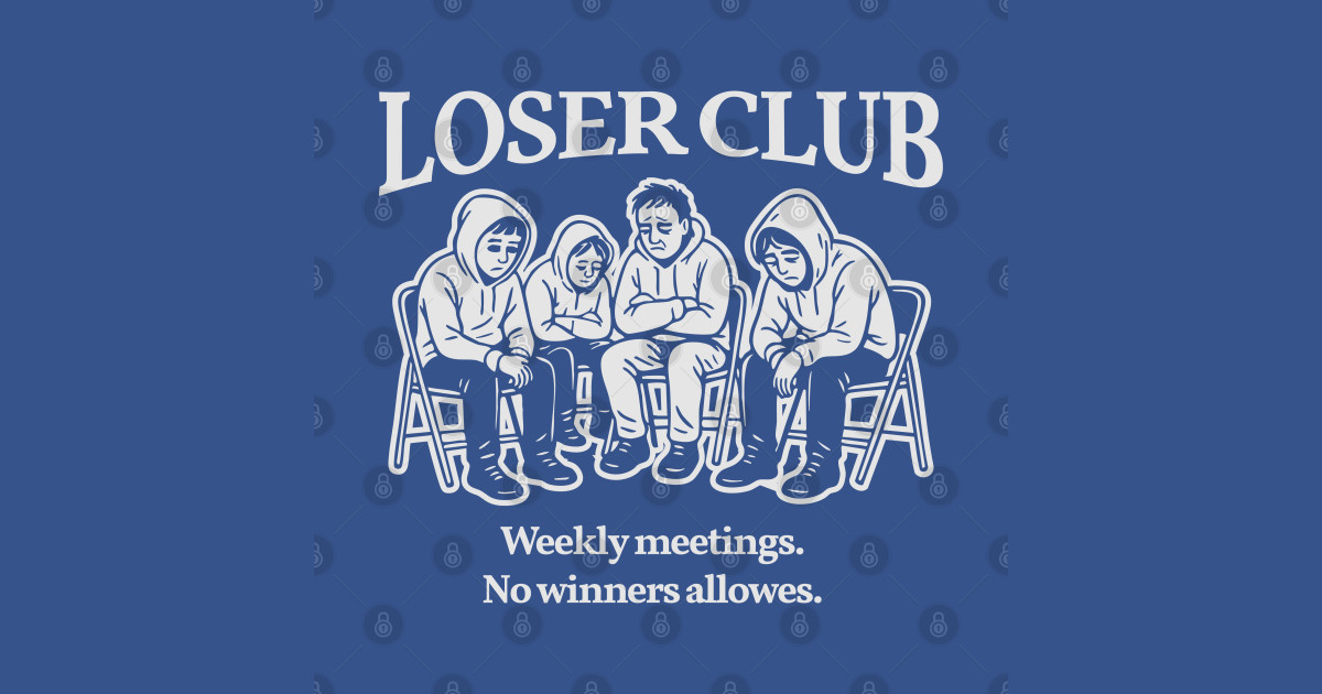LOSER CLUB Hoodie Squad – Classic Sad Aesthetic Folding Chair Art ...