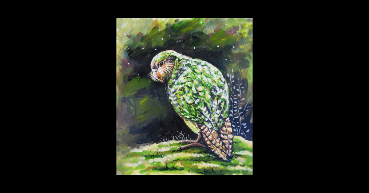 Kakapo Bird by Ira - Bird - Sticker | TeePublic