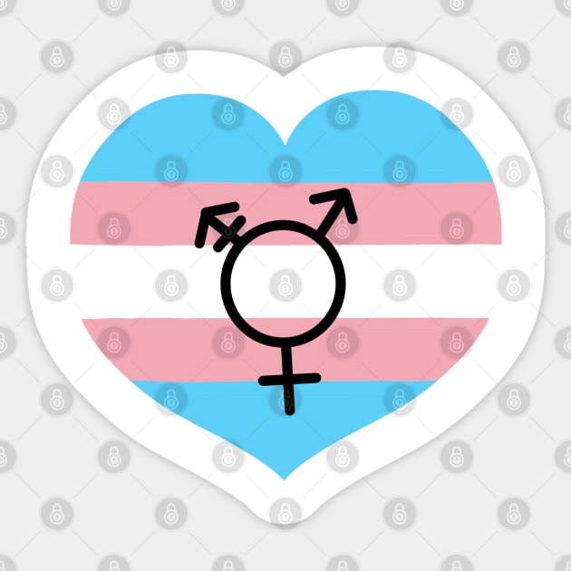Transgender flag and symbol - Transgender Pride - Sticker | TeePublic