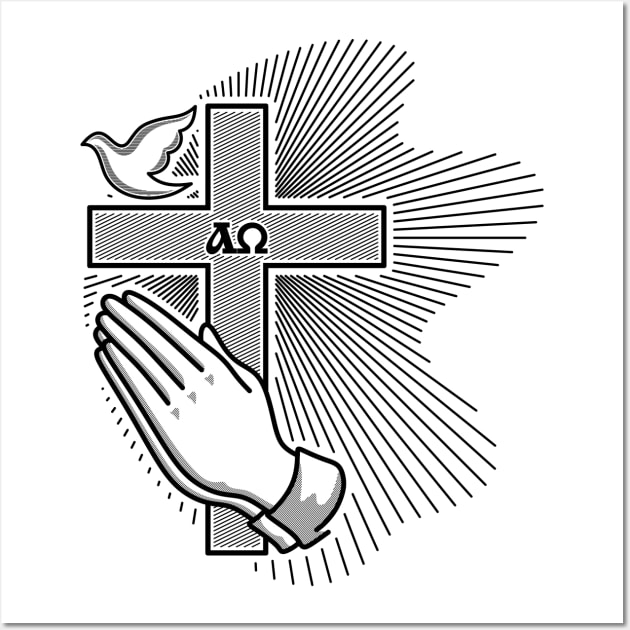 how to draw jesus praying hands