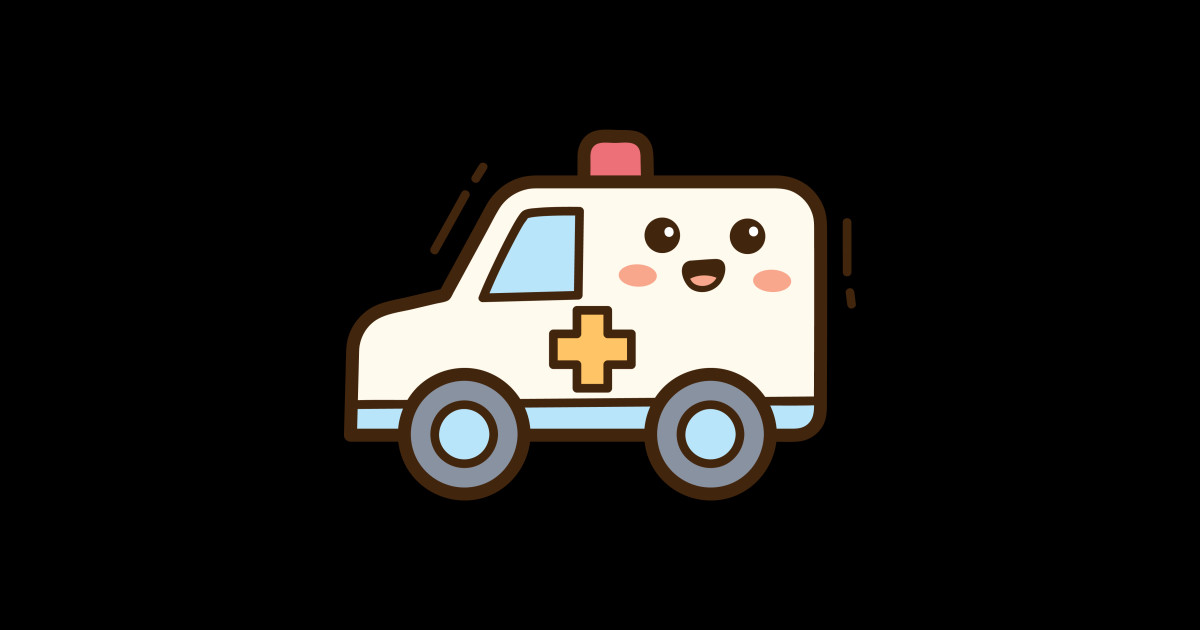 Cute Ambulance - Ambulance - Sticker | TeePublic