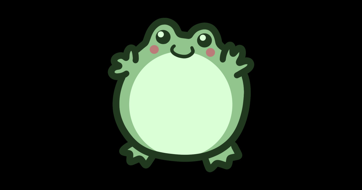 Cute Round Frog - Frog - Sticker | TeePublic