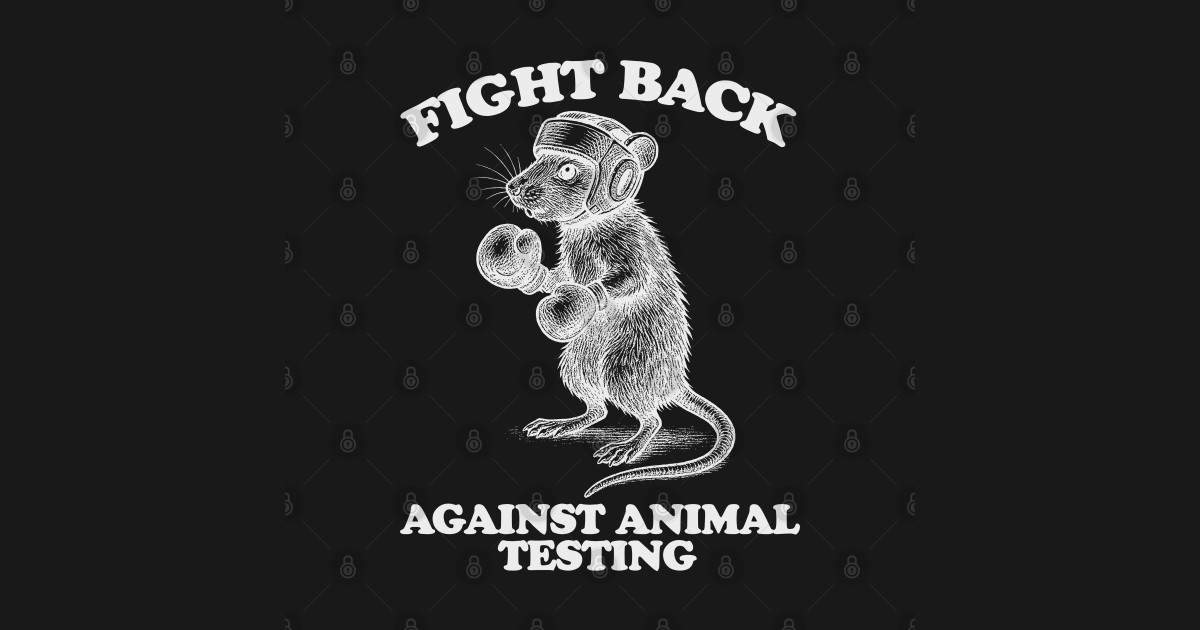 Fight Back Against Animal Testing, Funny Rat Shirt, Vintage Drawing ...