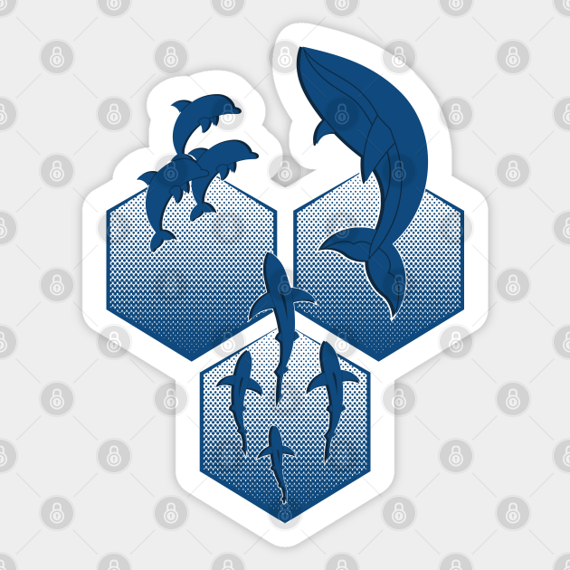 Deep Sea Creatures - Sea Creatures - Sticker | TeePublic