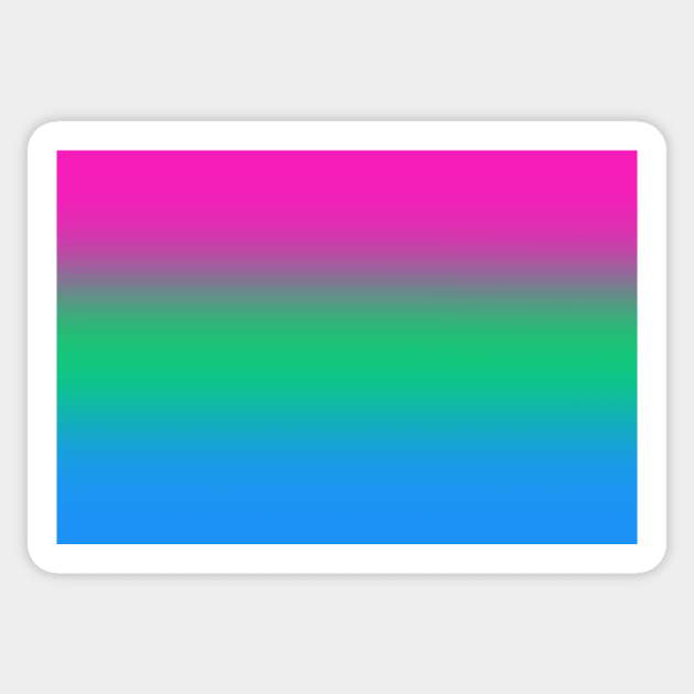 Polysexual Pride Flag Gradient - Flag - Sticker | TeePublic