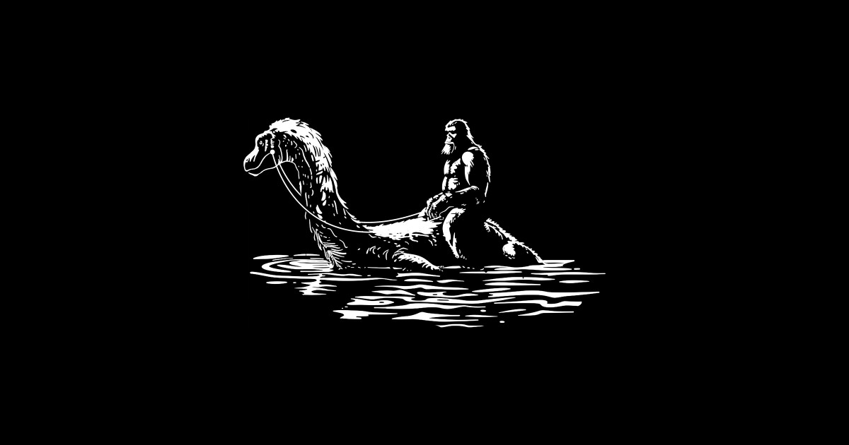 Graphic Adorable Animal Bigfoot Riding Loch Ness Monsters - Loch Ness ...