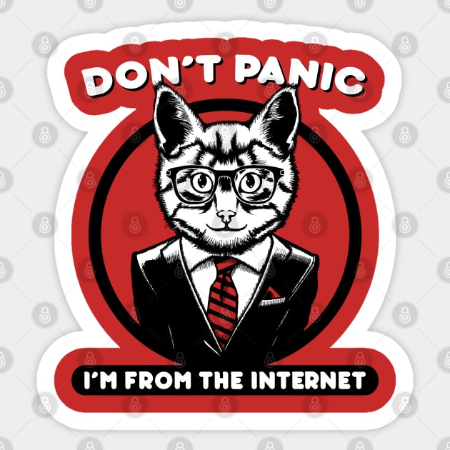panic cat sticker