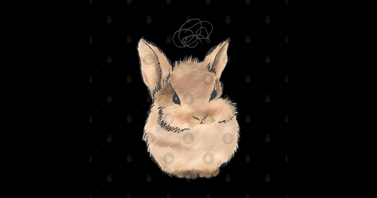 angry bunny - Bunny - Sticker | TeePublic