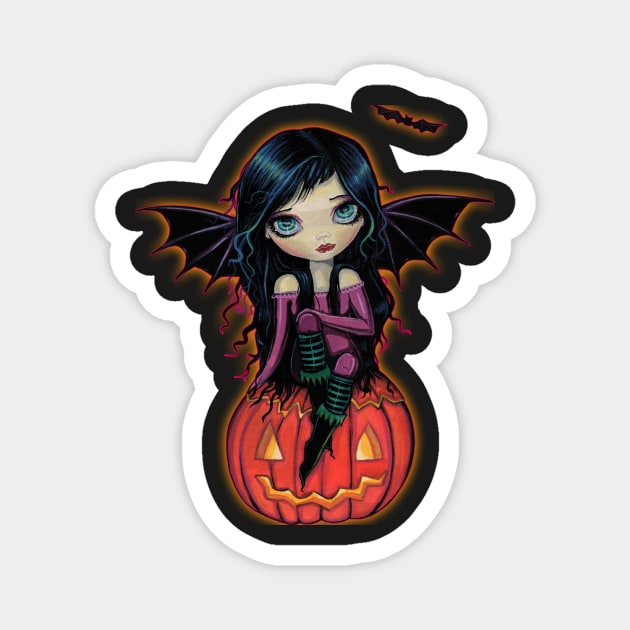 Pumpkin Pixie Halloween Cute Vampire Art - Halloween - Magnet | TeePublic