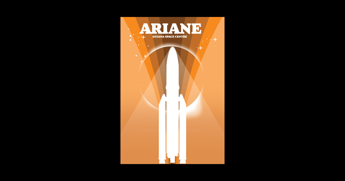 Ariane Guiana Space Centre space art - European Space Rocket - Sticker ...