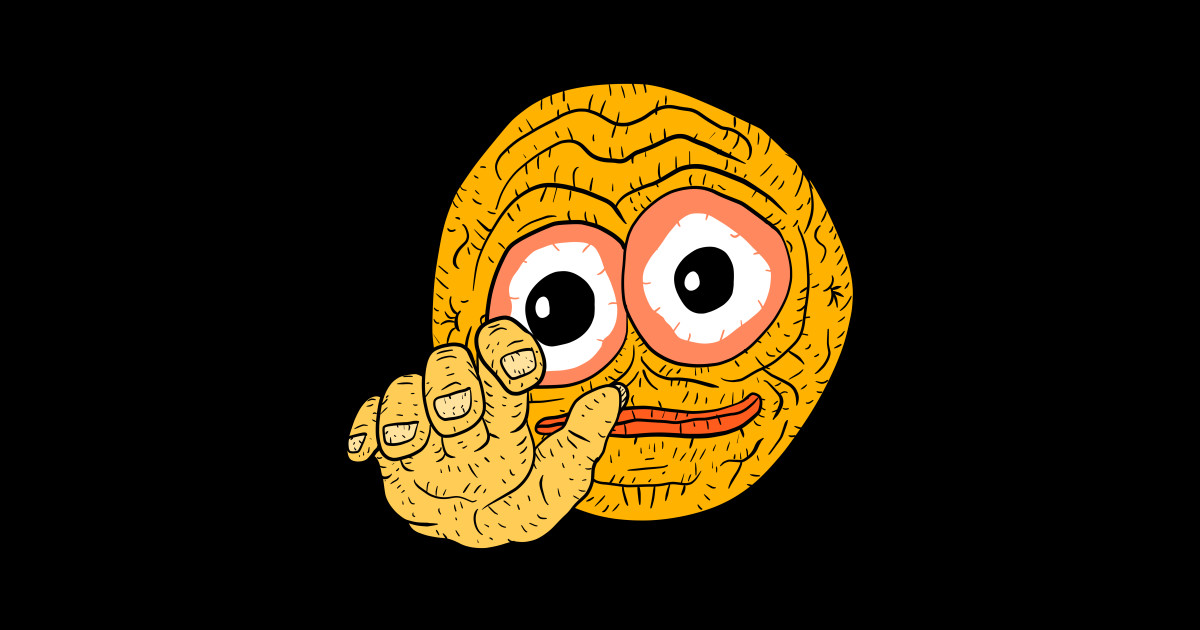 cursed hand emoji, scary and funny smiley face. - Cursed - Sticker ...