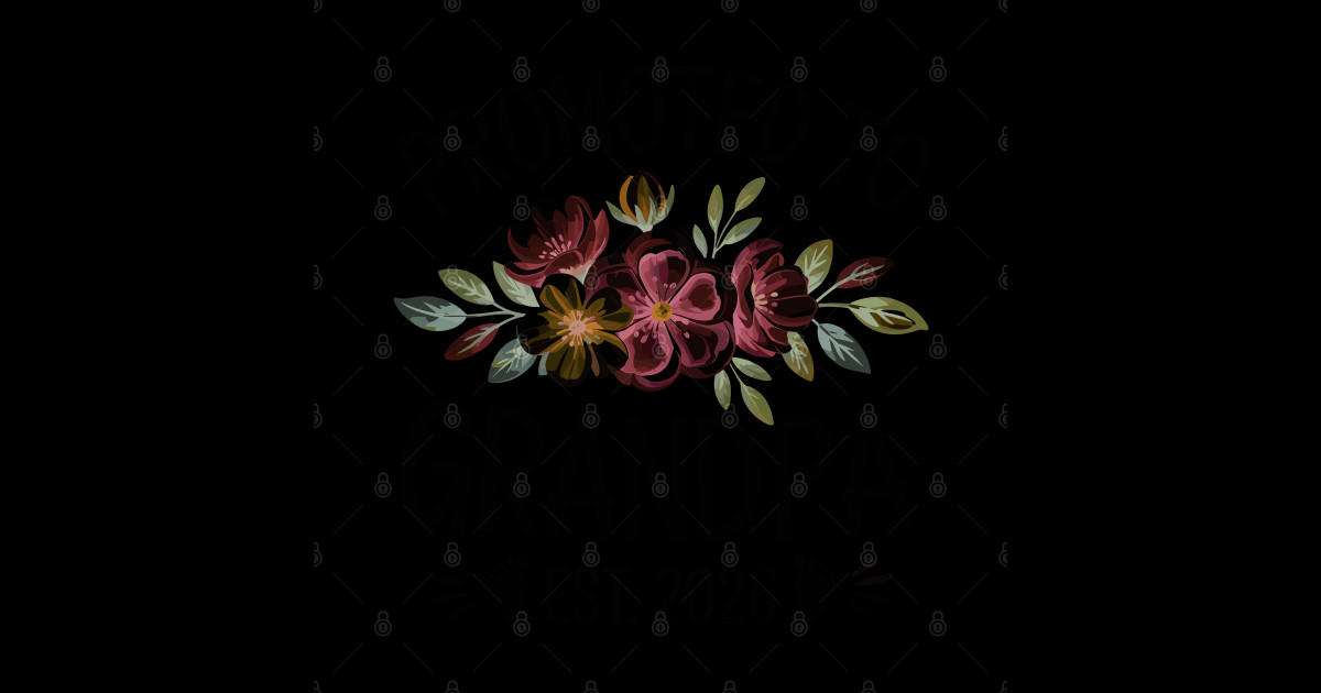 Promoted to Grandpa 2026 Flower Heart New Grandpa - Promoted To Grandpa ...