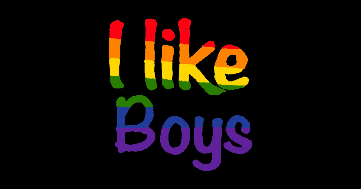 I like boys gay pride - Gay - Sticker | TeePublic