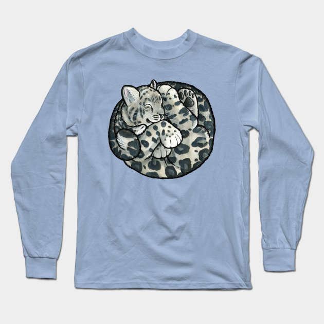 Snow leopard cub - Snow Leopard - Long Sleeve T-Shirt | TeePublic