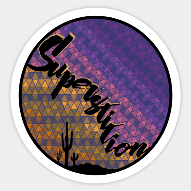 Superstition classic logo - Podcast - Sticker | TeePublic