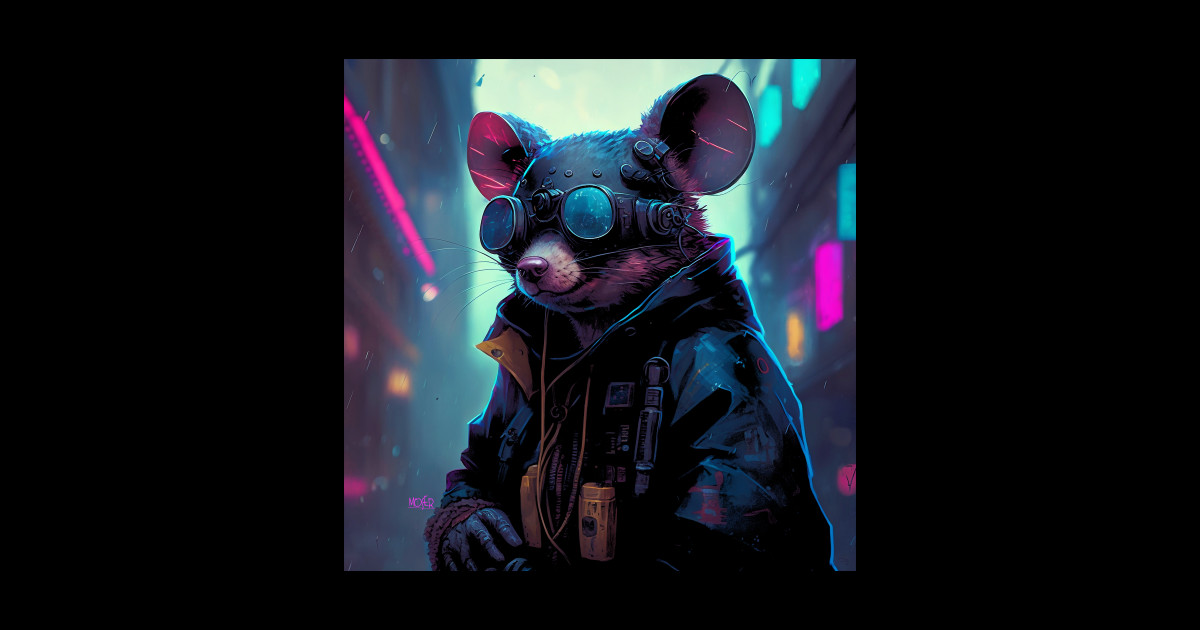 Cyberpunk Mouse - Cyberpunk - Sticker | TeePublic