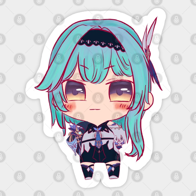 Chibi Eula Genshin - Chibi - Sticker | TeePublic