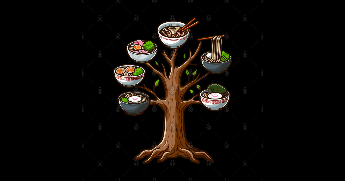 Cute Ramen Tree - Ramen Lover - Sticker | TeePublic