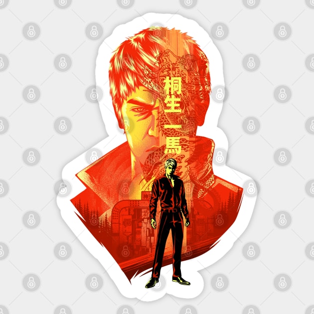 Dragon of Dojima - Kiryu - Sticker | TeePublic