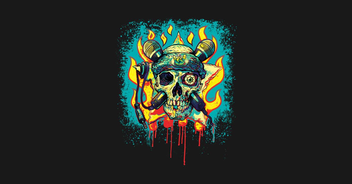 Old Skull Rock and Roll - Skull - T-Shirt | TeePublic
