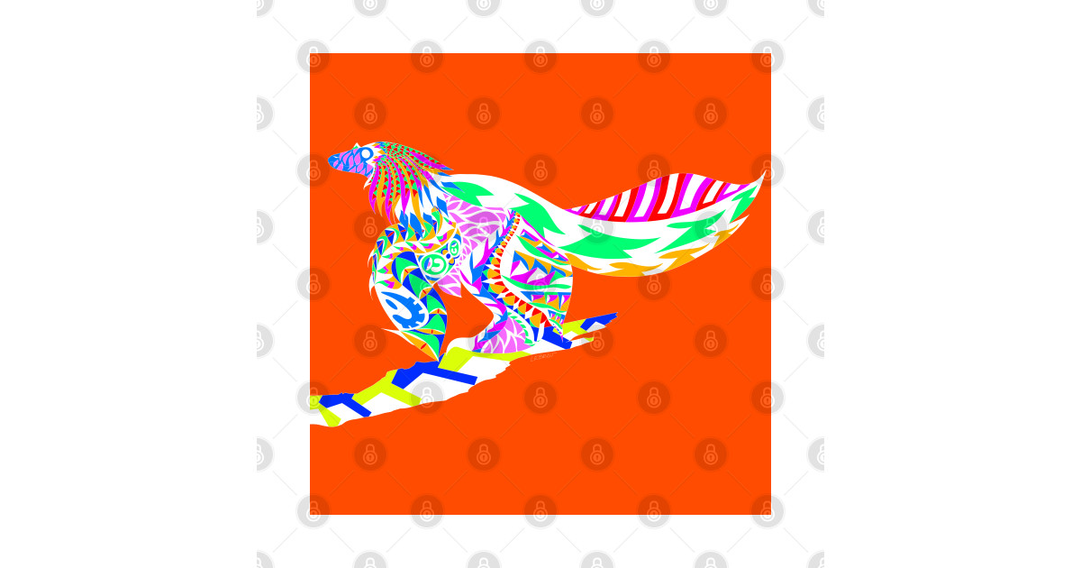 feathered wings in floral aztec design the dinosaur bird fossil vector ...