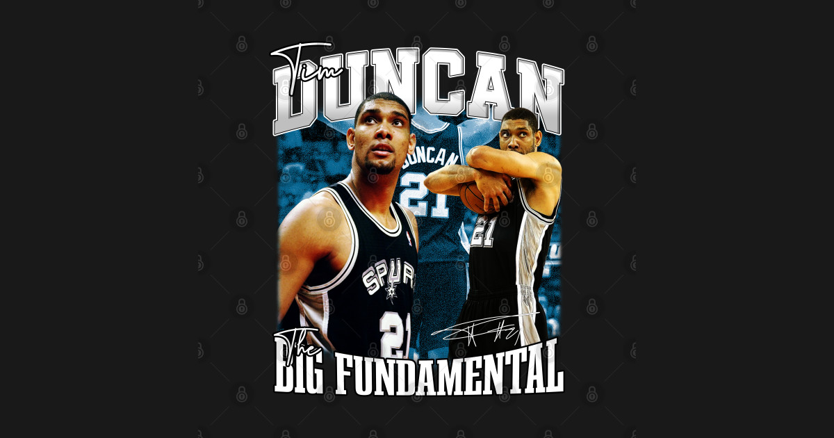 Tim Duncan The Big Fundamental Basketball Signature Vintage Retro 80s ...