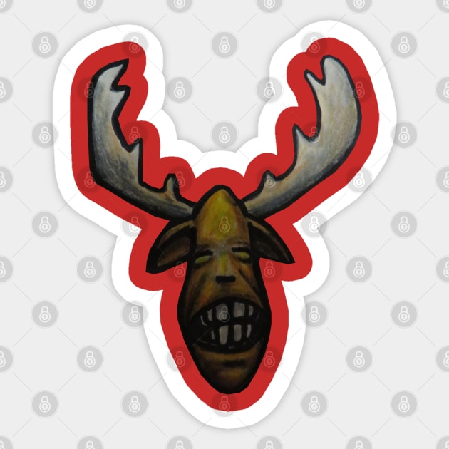 The Moose Man (3rd version) - Cryptid - Sticker | TeePublic