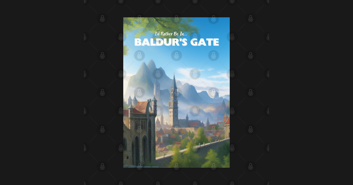 Baldur's Gate Tourism Poster - BG3-Inspired Tourist Propaganda ...