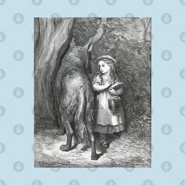 Red Riding Hood Meets Father Wolf - Gustave Dore - Red Riding Hood ...