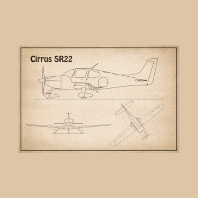 Cirrus SR22 - Airplane Blueprint. Drawing Plans or Schematics for ...