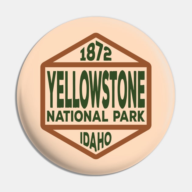 Yellowstone National Park Idaho badge - National Park - Pin | TeePublic