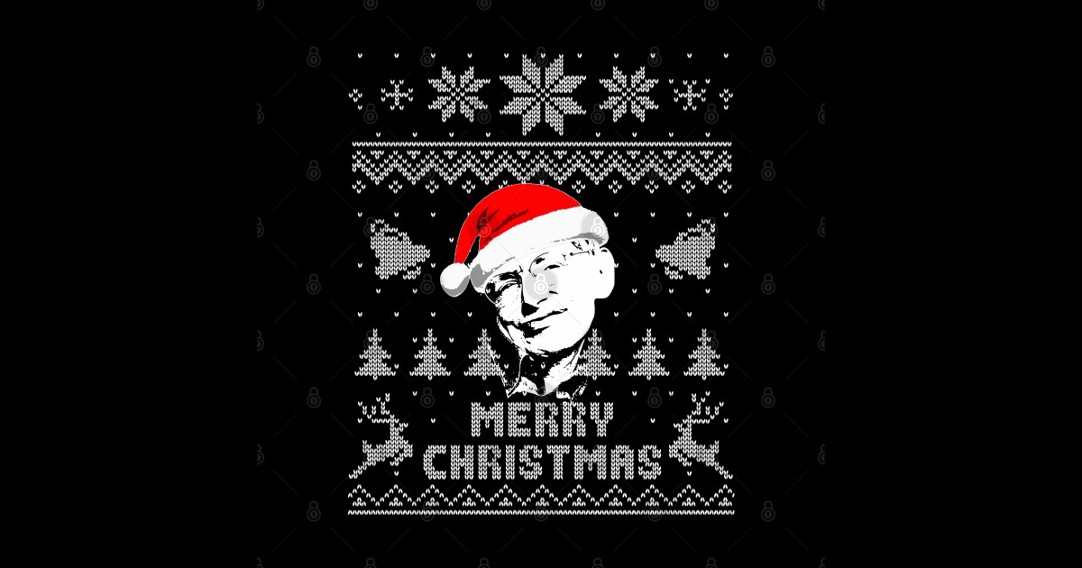 Stephen Hawking Merry Christmas - Merry Christmas - Sticker | TeePublic