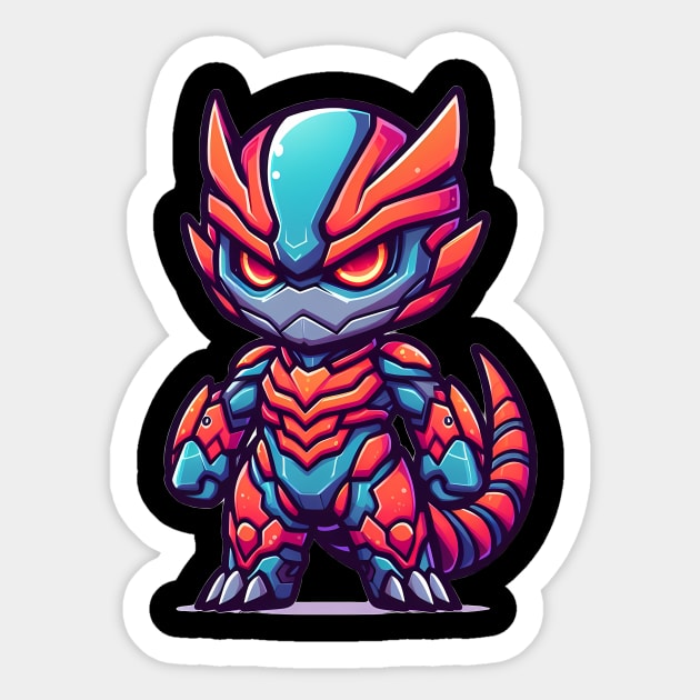 Chibi mecha kaiju armor - Godzilla - Sticker | TeePublic