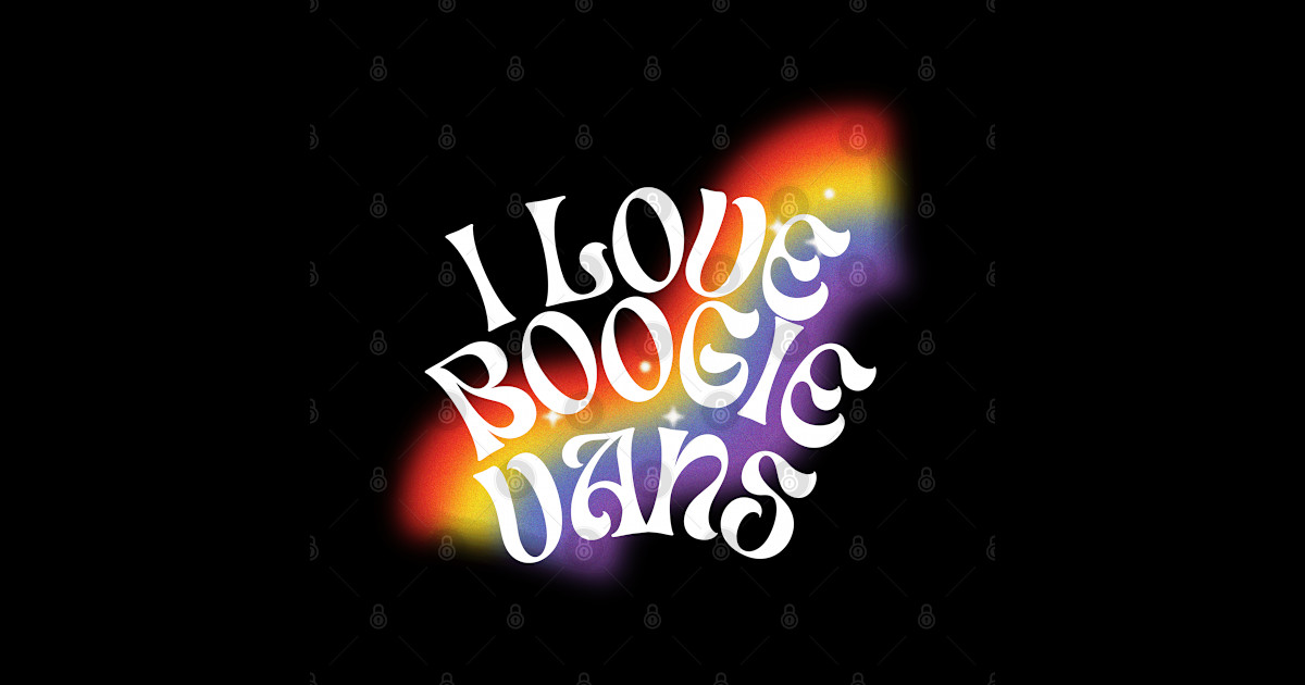 Rainbow Boogie (White Text) - Boogie Van - Sticker | TeePublic