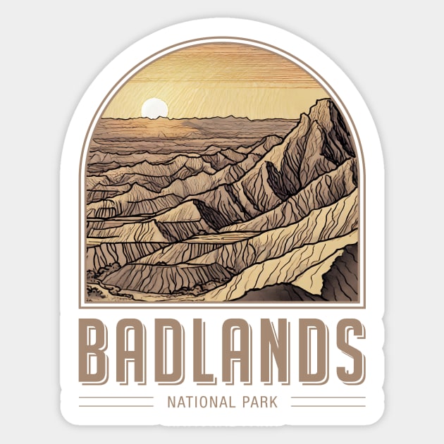 Badlands National Park - Badlands - Sticker | TeePublic