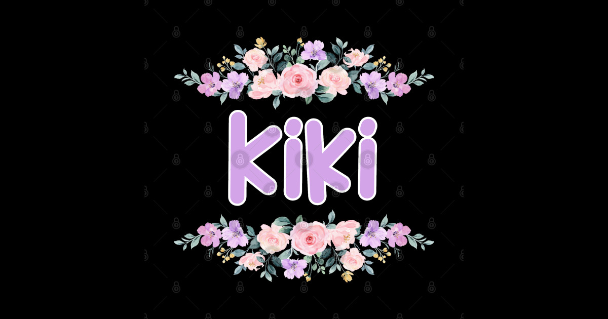 Purple Flower Kiki Name Label - Purple Flower Kiki Name Label - Posters ...