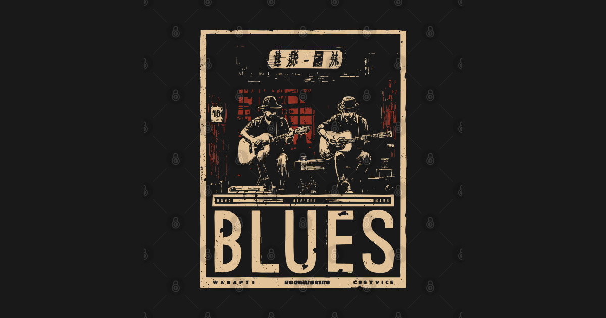 Blues Band Neo Noir Poster - Urban Folklore Music Art - Blues Band - T ...