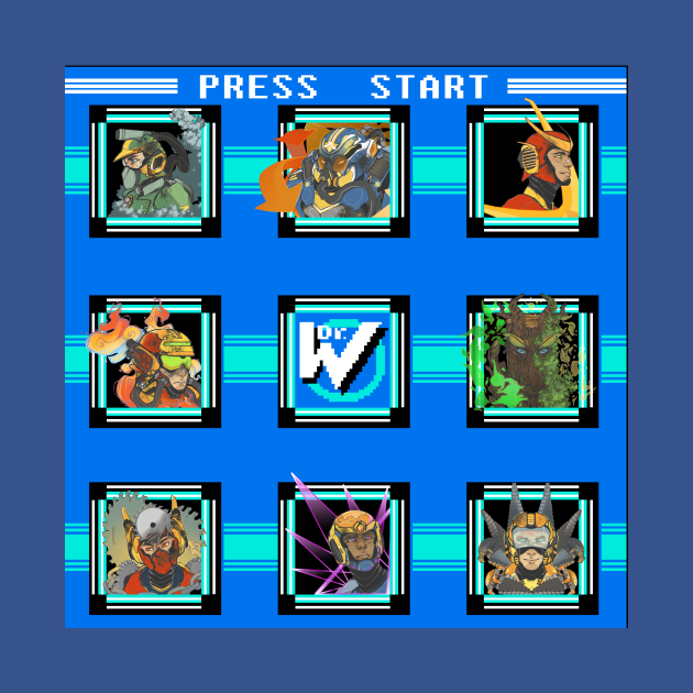 Mega Man II - Stage Select - Mega Man - T-Shirt | TeePublic