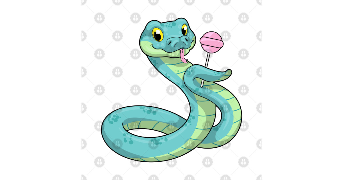 Snake with Lollipop - Snakes - T-Shirt | TeePublic