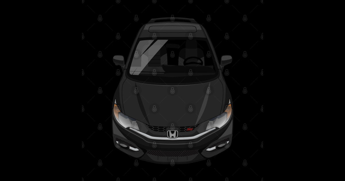 Civic SI 9th gen 2011-2014 - Black - Black Civic Si - Sticker | TeePublic