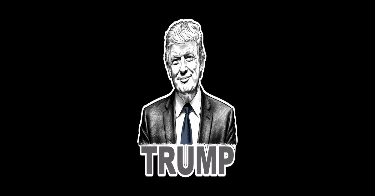 Vinyl Decal, Donald Trump Hand Drawn - Vinyl Decal Donald Trump Hand ...