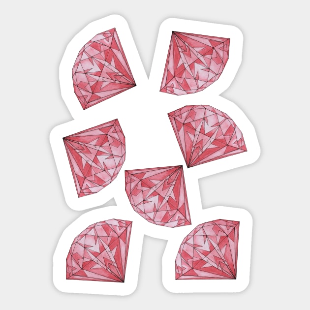Ruby Print - Rubies - Sticker | TeePublic