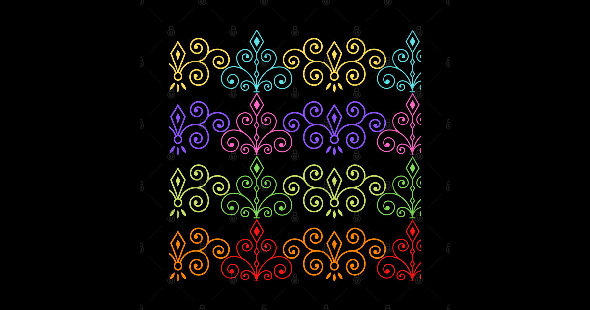 Multicolor line pattern - Line Artwork - Sticker | TeePublic