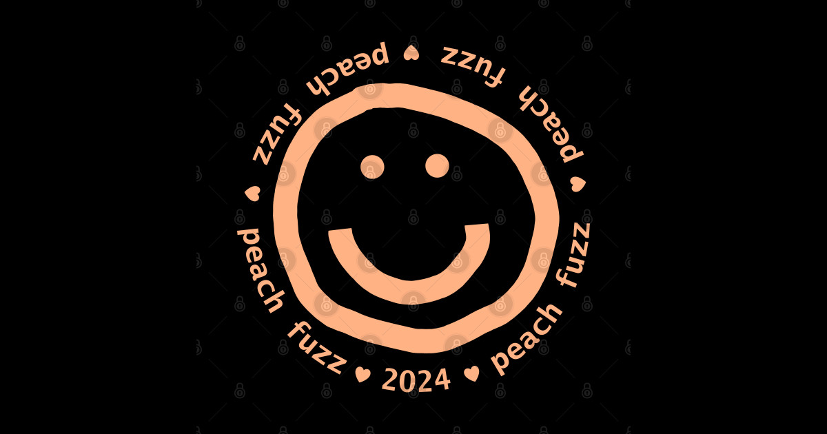 Peach Fuzz Pantone Color of the Year 2024 Smiley Face - Peach Fuzz ...